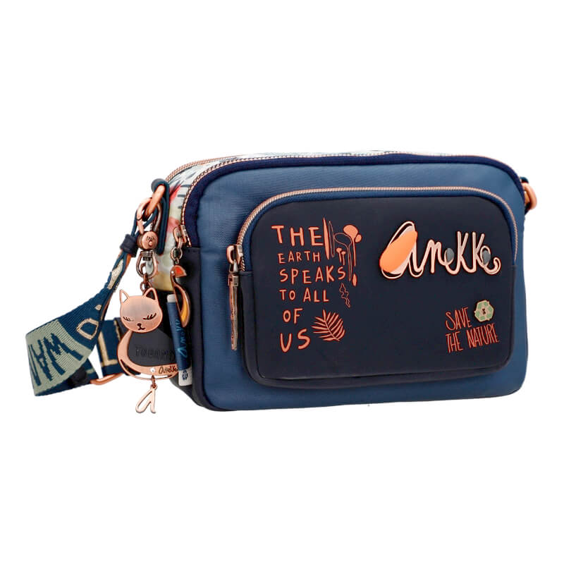 Anekke Bolsa de Tiracolo 2C Nature Edition AMAZONIA PACHAMAMA Azul