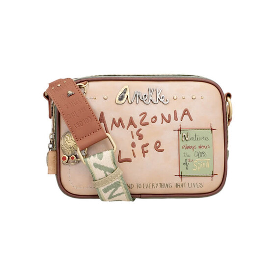 Anekke Bolsa de Tiracolo 2C AMAZONIA BUTTERFLY Bege