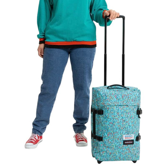 Mala de Cabine / Trolley 55cm Eastpak TRANVERZ S Wally Pattern Blue