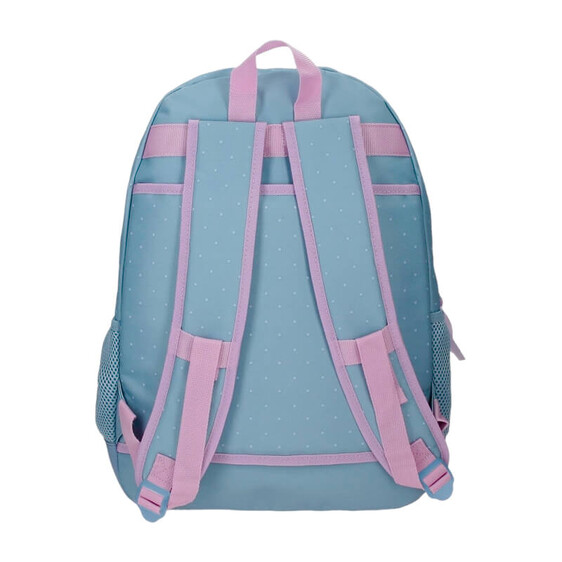 Mochila Escolar 44cm 2C Roll Road PEACE Azul