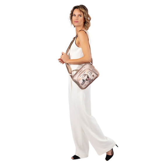 ANEKKE Bolsa de Tiracolo 2C c/ Bolso Frontal Hollywood Taupe