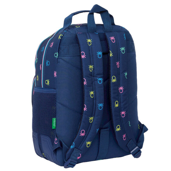 Mochila Escolar Adap. 42cm 2C BENETTON Cool Azul