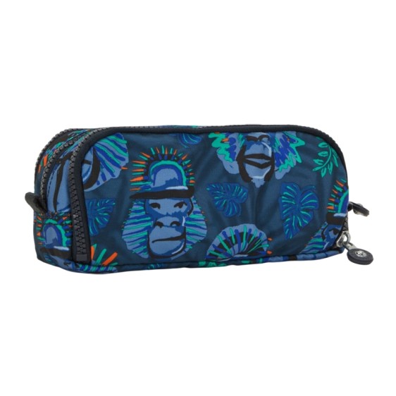 Estojo Escolar KIPLING Gitroy Blue Monkey Fun