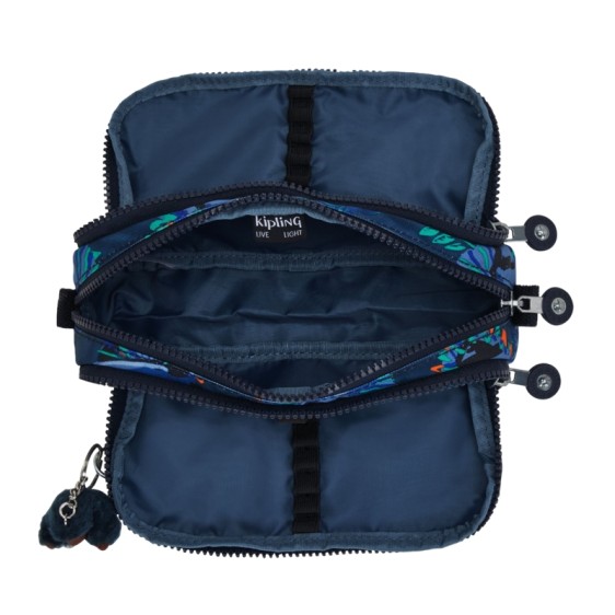 Estojo Escolar KIPLING Gitroy Blue Monkey Fun